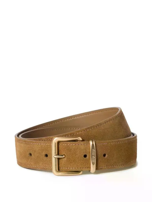 Miu Miu Suede Belt - Green