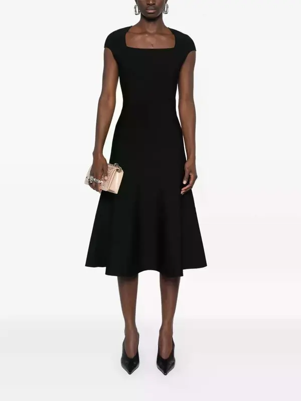 Alexander McQueen Flared Hem Midi Dress