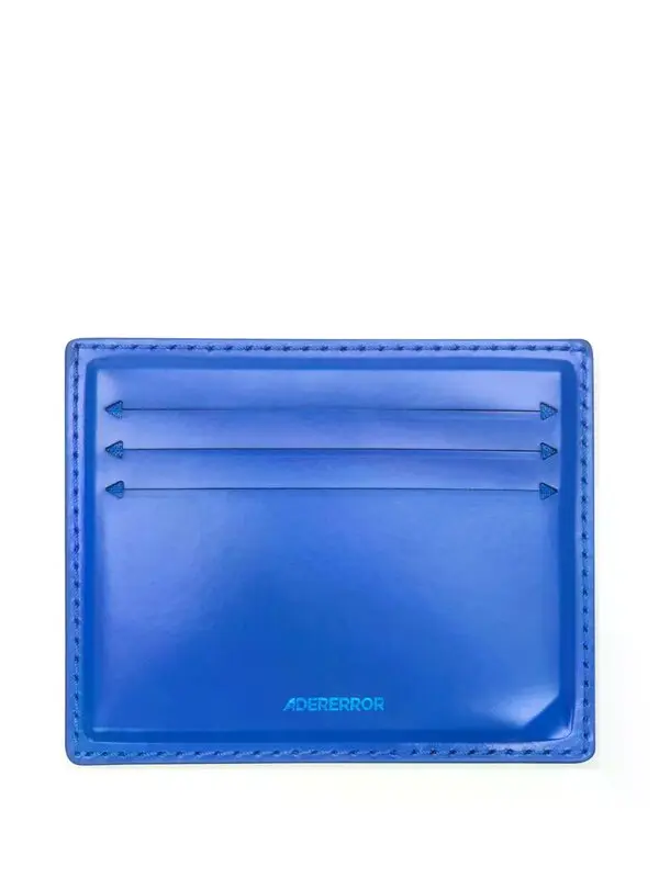 ADER ERROR Leather Card Holder - Blue