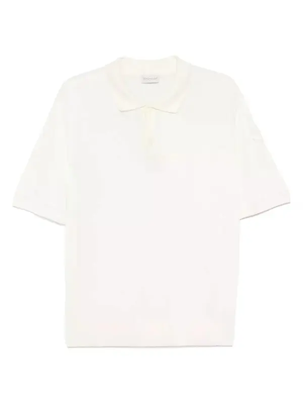 Moncler Short Sleeve Polo Shirt - Neutrals