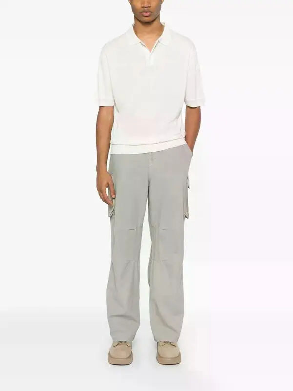 Moncler Short Sleeve Polo Shirt - Neutrals