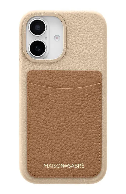 MAISON DE SABRE Card Phone Case - Sandstone Nude