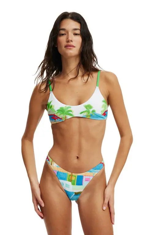 Cotton:on Super Scoop Bikini Top - Tropical Harbour