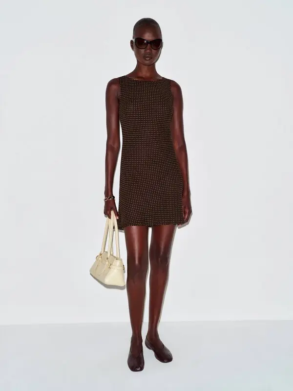 REFORMATION Dale Mini Dress - Brown