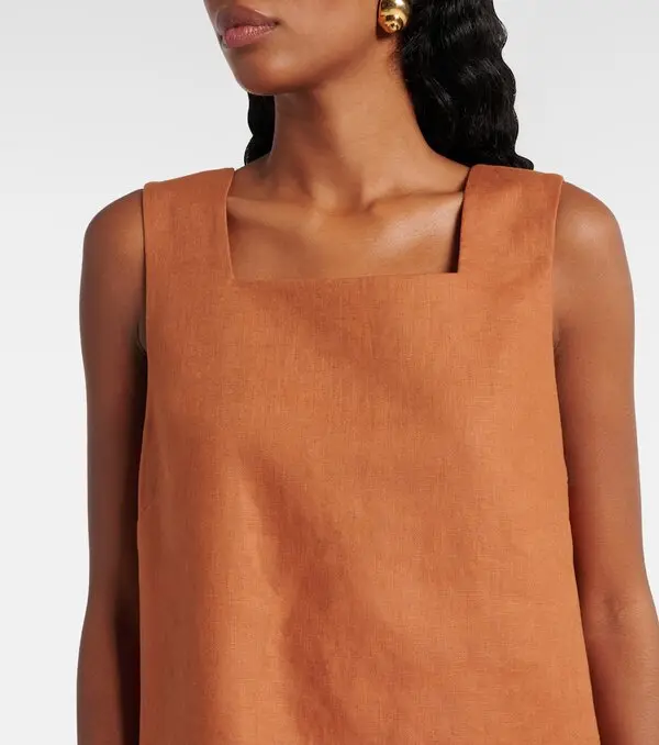 Posse Rio Linen Shift Dress - Brown - 20% Off | Editorialist