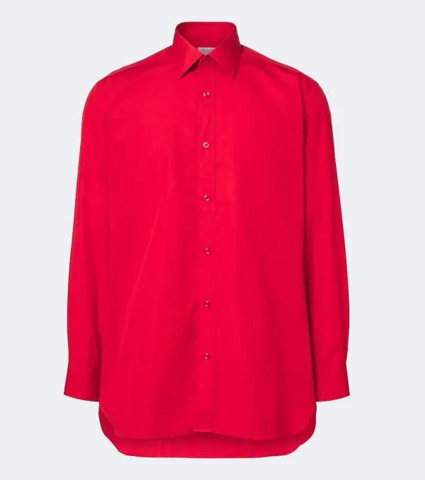 Charvet Cotton Poplin Shirt - Red