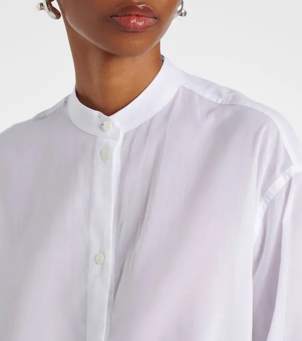 TOTEME Oversized Cotton Voile Shirt - White