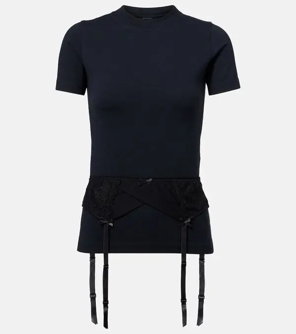 Balenciaga Cotton-blend Jersey T-shirt - Black