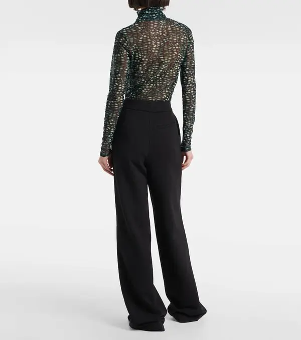 Dries Van Noten Melange Cotton Jersey Sweatpants - Black