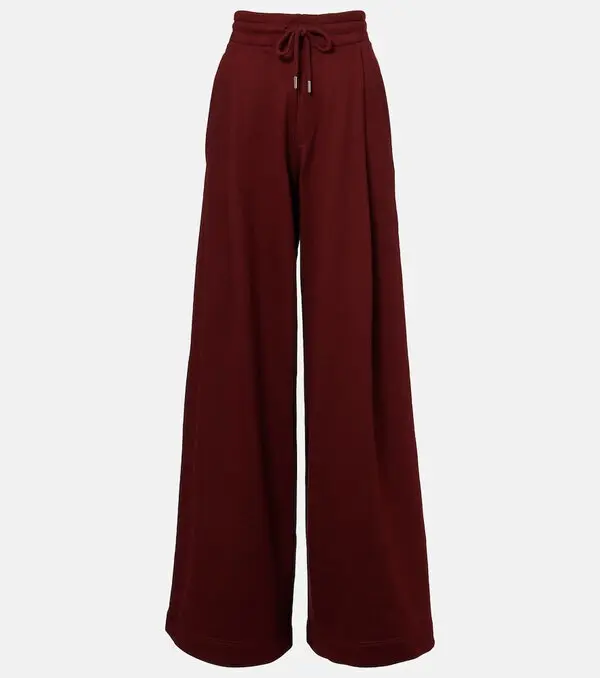 Dries Van Noten Cotton Jersey Sweatpants - Burgundy