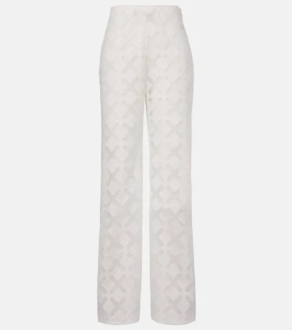 Tove Kaia Embroidered Wide-leg Pants