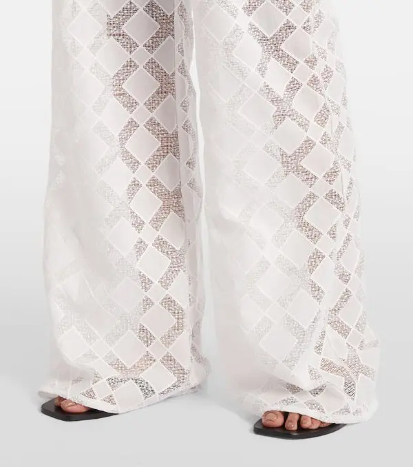 Tove Kaia Embroidered Wide-leg Pants