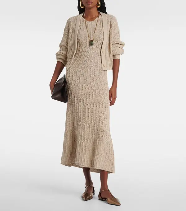 Max Mara Stelvio Linen And Cotton Cardigan