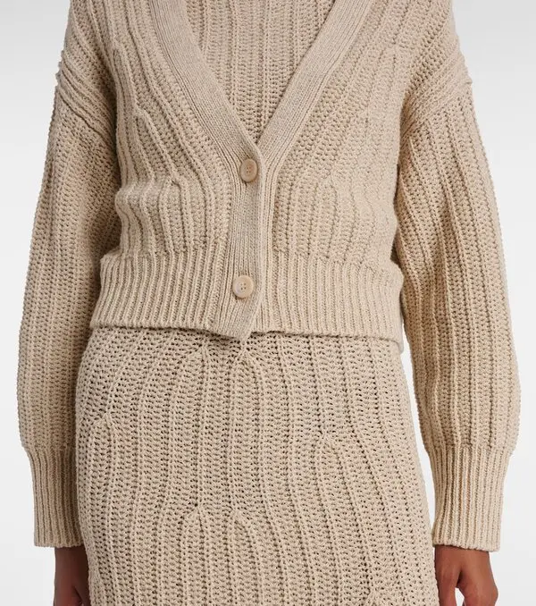 Max Mara Stelvio Linen And Cotton Cardigan