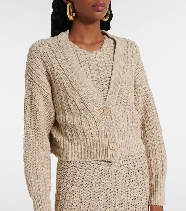 Max Mara Stelvio Linen And Cotton Cardigan