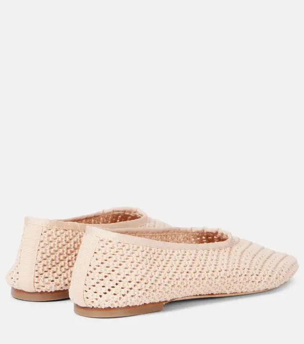 Staud Alba Crochet Ballet Flats