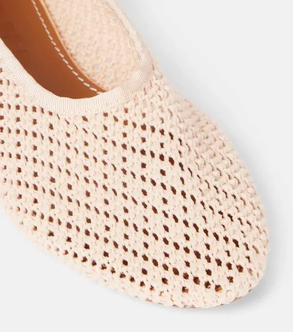 Staud Alba Crochet Ballet Flats