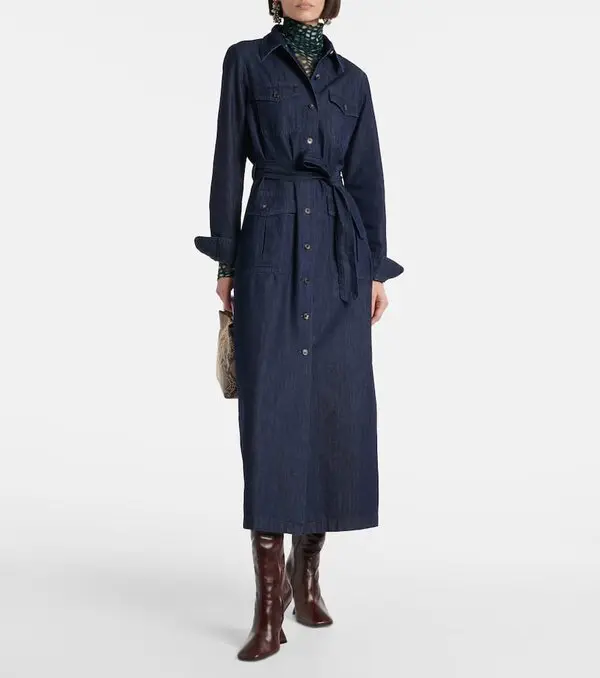 Dries Van Noten Denim Shirt Dress