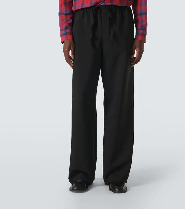 THE ROW Donatello Mid-rise Wool Wide-leg Pants