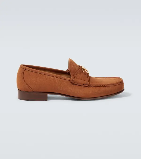 Valentino Garavani Vlogo Leather Loafers - Brown