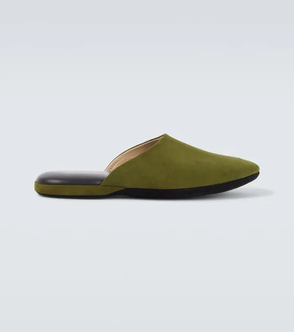 Charvet Suede Slippers - Green