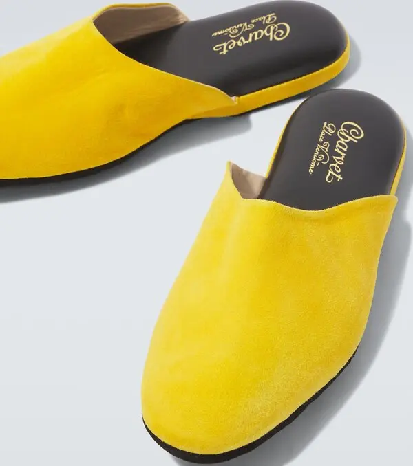 Charvet Suede Slippers - Yellow