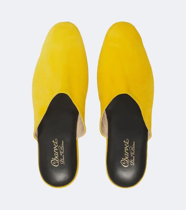 Charvet Suede Slippers - Yellow