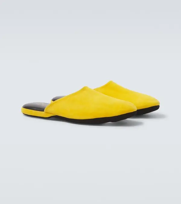 Charvet Suede Slippers - Yellow