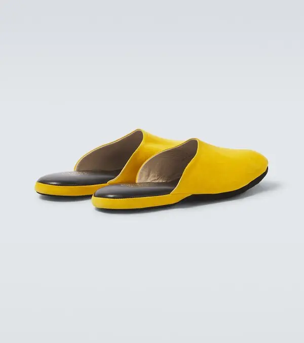 Charvet Suede Slippers - Yellow