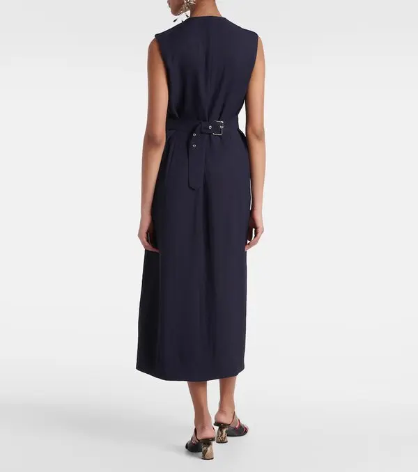 Dries Van Noten Gabardine Midi Dress