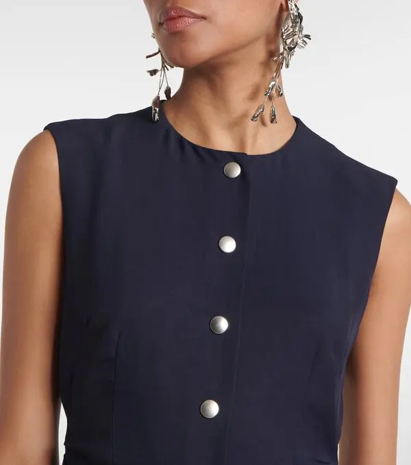 Dries Van Noten Gabardine Midi Dress
