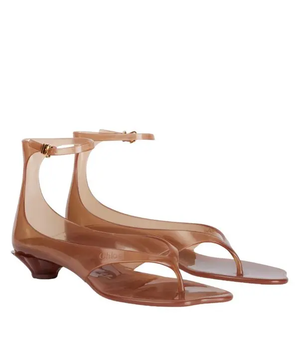 Chloé Jelly Thong Sandals - Brown