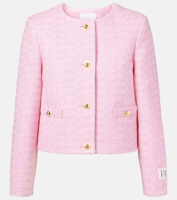 PATOU Cotton Tweed Jacket - Pink