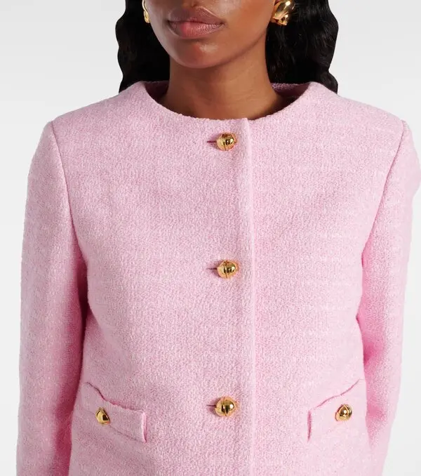 PATOU Cotton Tweed Jacket - Pink