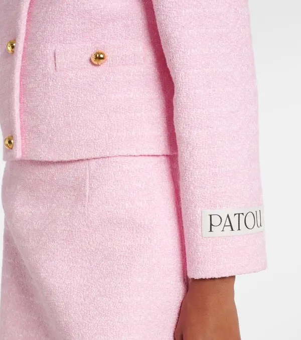 PATOU Cotton Tweed Jacket - Pink
