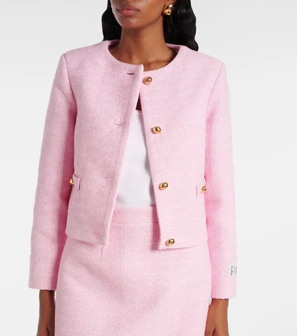 PATOU Cotton Tweed Jacket - Pink