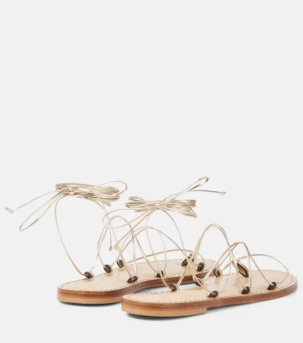 AMANU Serengetti Metallic Leather Sandals