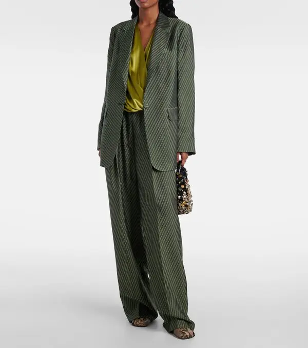 Dries Van Noten Striped Wide-leg Pants