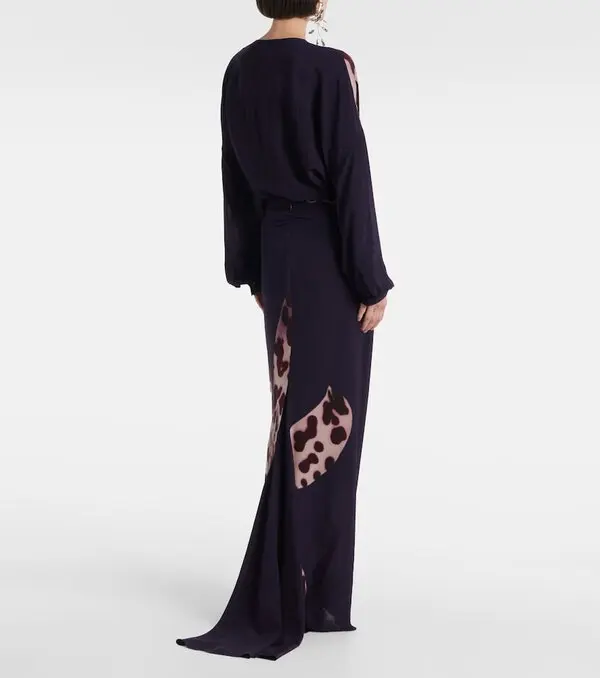 Dries Van Noten Printed Maxi Skirt