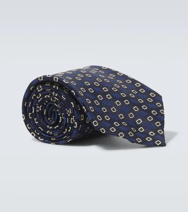 Charvet Silk Jacquard Necktie - Blue