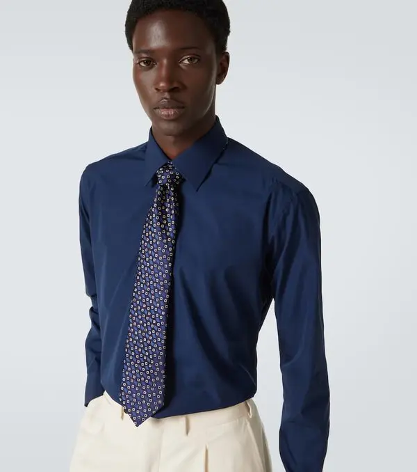 Charvet Silk Jacquard Necktie - Blue