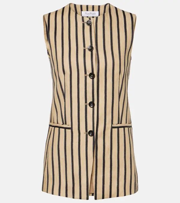 Max Mara Rodeo Striped Top - Brown