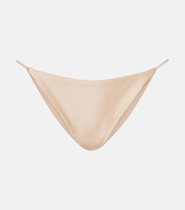 Jade Swim Bare Minimum Bikini Bottom - Beige