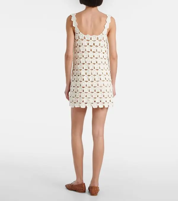 Staud Hoya Floral Crochet Minidress