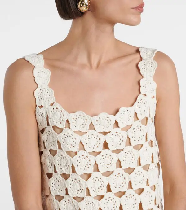 Staud Hoya Floral Crochet Minidress