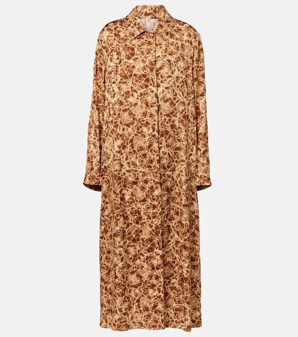 Dries Van Noten Leopard-print Coat - Brown