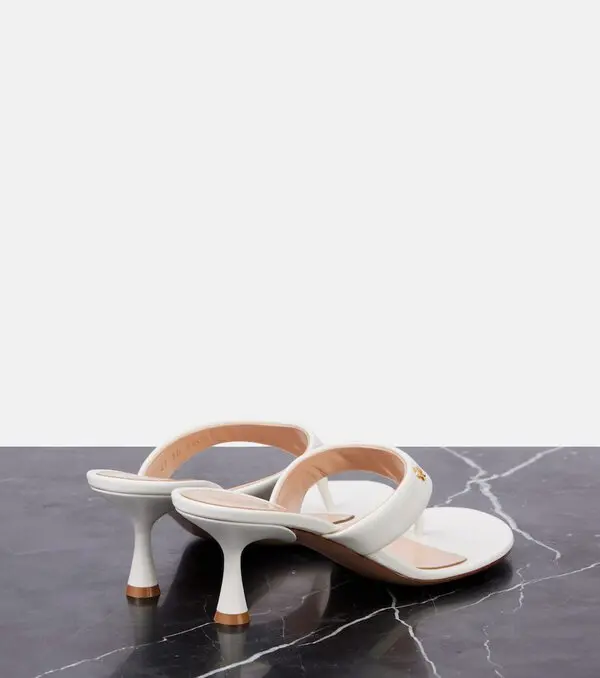 GIANVITO ROSSI Ascent 55 Leather Mules - White