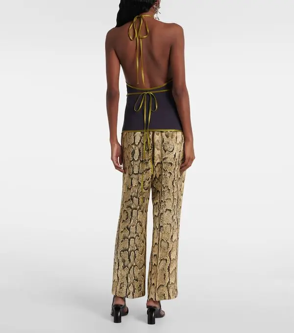 Dries Van Noten Crêpe Satin Wrap Top