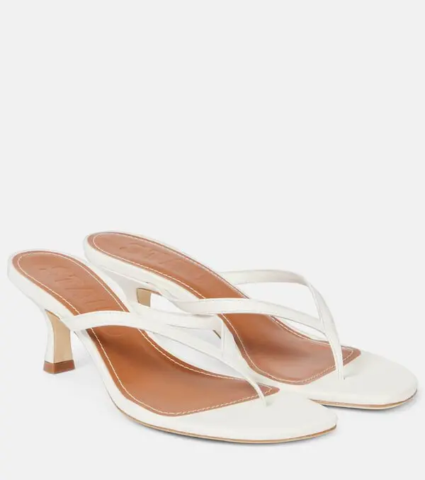 Staud Freja Thong Sandals - White