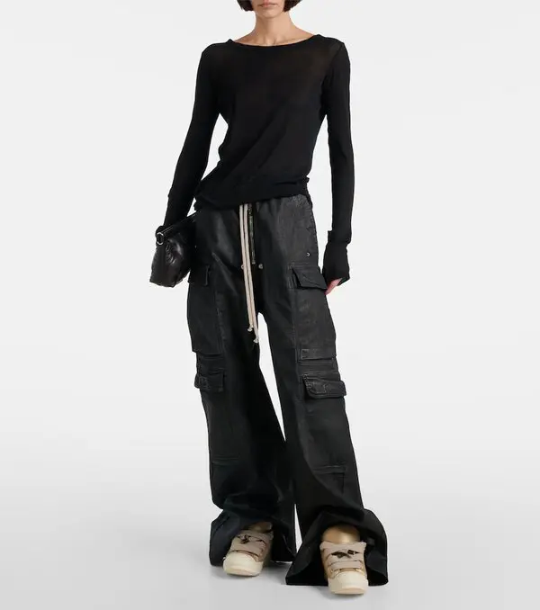 Rick Owens Jumbolace Leather Sneakers - Gold